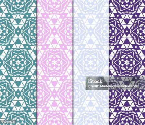 추상적인 기하학적 완벽 한 패턴의 집합입니다 배경 텍스처입니다 벡터 일러스트 레이 션 0명에 대한 스톡 벡터 아트 및 기타 이미지 0명 디자인 러시아 Istock
