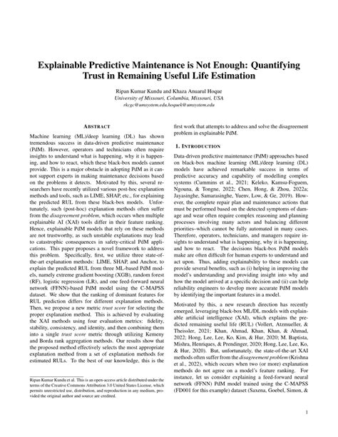 Pdf Explainable Predictive Maintenance Is Not Enough Quantifying