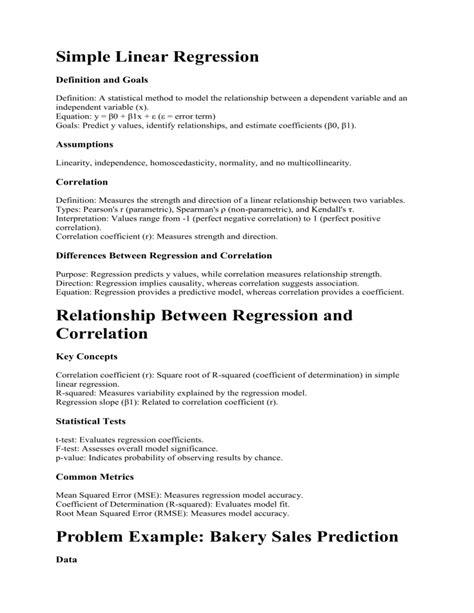 Simple Linear Regression Definition Correlation And Prediction