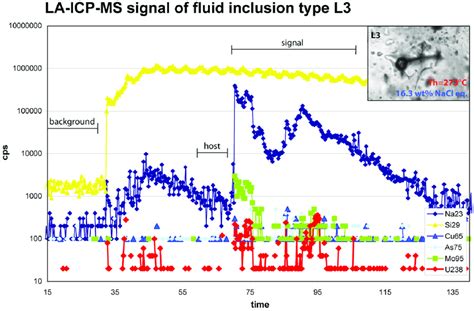 LA ICP MS Signal Of A Saline 2 Phase Fluid Inclusion L3 Type Showing Download Scientific