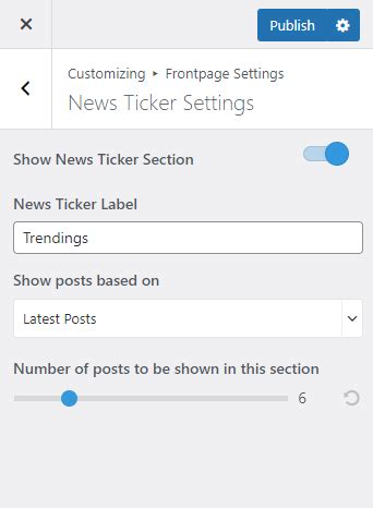How To Configure The News Ticker Section BlossomThemes
