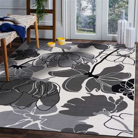 Beverly Rug Modern Multicolor Floral Indoor Area Rug With Jute Backing