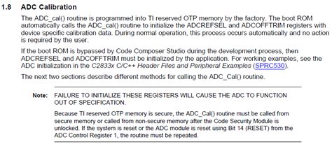 TMS F ADC Calibration C Microcontrollers Forum C Microcontrollers TI E E