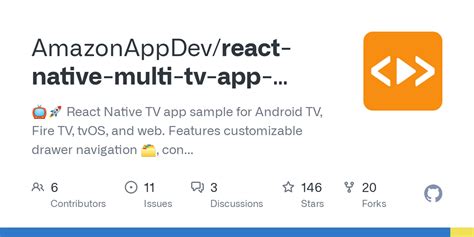 Github Amazonappdevreact Native Multi Tv App Sample 📺🚀 React Native
