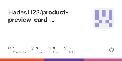 Github Hades1123product Preview Card Component Main
