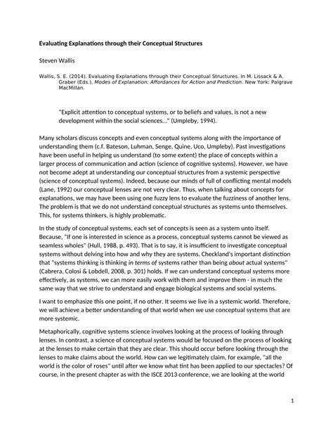 Pdf Evaluating Explanations Through Their Conceptual Structures