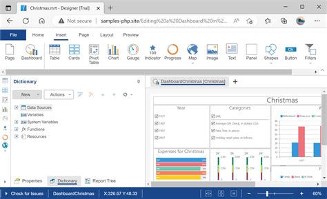 Editing A Dashboard In The Designer Using Javascript Samples