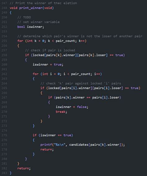 Please Help My Tideman Code Runs And Provides Correct Answers But Does