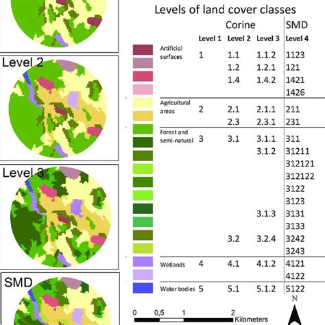 Example Of Representation Of Different Land Cover Types In One Buffer