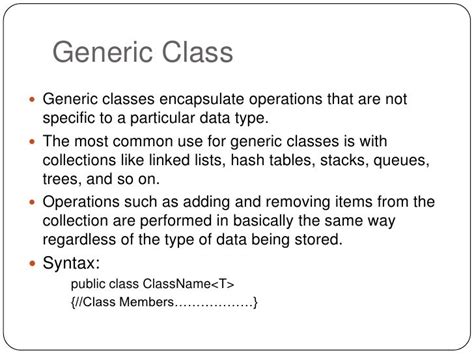 Generics C