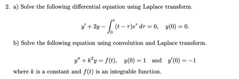 Solved A ﻿solve The Following Differential Equation Using
