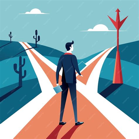 Premium Vector Decision To Choose Pathway Alternative Or Choice
