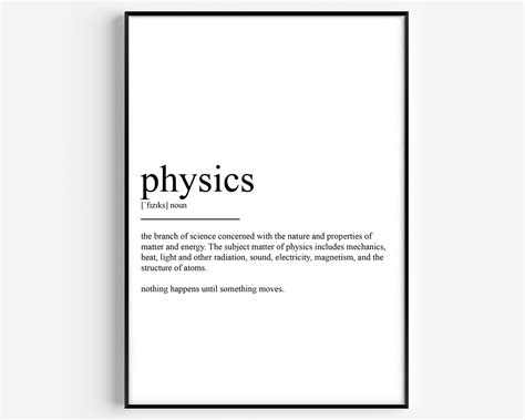 Physics Definition Print Magic Posters