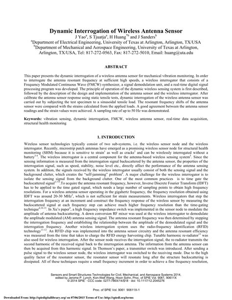 pdf dynamic interrogation of wireless antenna sensor