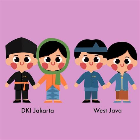 Ilustra O De Traje Tradicional Da Indon Sia Vetor Premium