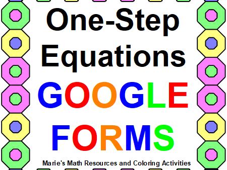 SOLVING ONE STEP EQUATIONS GOOGLE FORMS QUIZ DISTANCE LEARNING PROBLEMS Teaching Resources