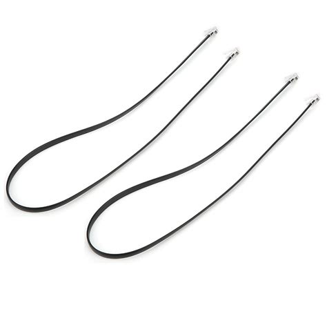 Sarapandan 2pcs Dual Crystal Head Sensor Cables 60mm Length Rj25 6pin