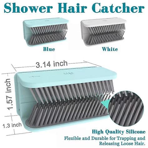 123pcs Silicone Shower Hair Catcher Wall Mounted Hair Stopper Hair