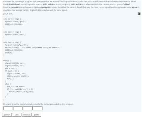 Solved Consider The Following Program For Space Reasons We Chegg