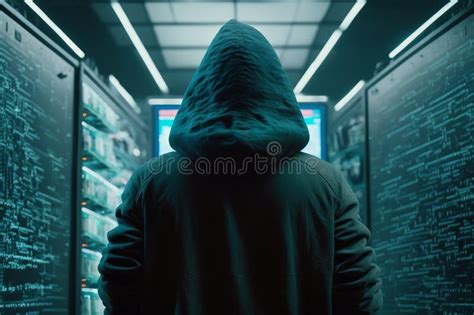 cybersecurity vulnerability hacker coding malware concept hooded