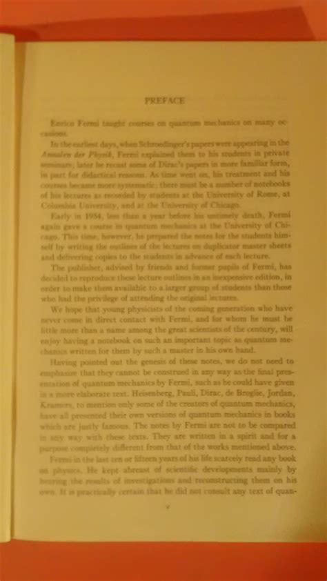 Notes On Quantum Mechanics By Fermi Enrico Good Soft Cover Imaginal Books