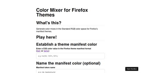 Easy Color Examples Codesandbox