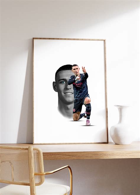 Phil Foden Poster Foden Wall Art Football Poster Phil Foden Football T Soccer Wall Art Poster