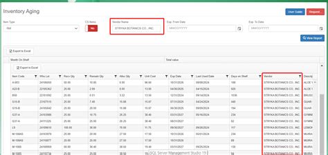 Inventory Aging Robinson Pharma Knowledge Base