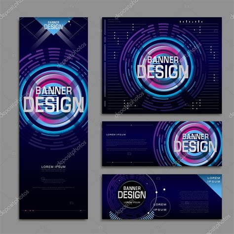 Futuristic Banner Template Stock Vector By ©hstrongart 117281462