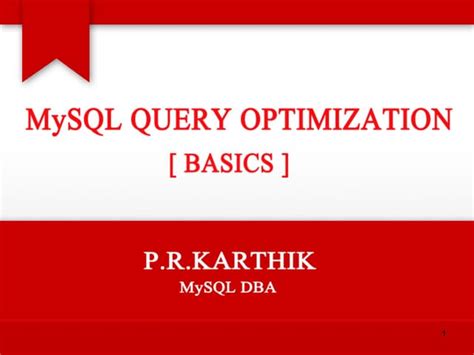 mysql query optimization ppt