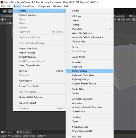 Unity D Mirror Using Camera And RenderTexture