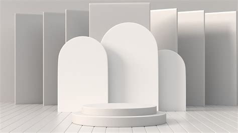 3d 렌더링 이미지 추상기하학적 배경 원통 연단 최소한의 원시적 인 모양 현대 모형 빈 템플릿 메쉬 빈 쇼케이스 상점 디스플레이 가정의 방에 대한 스톡 사진 및 기타 이미지