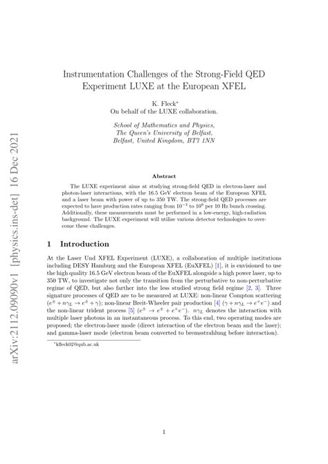pdf instrumentation challenges of the strong field qed experiment