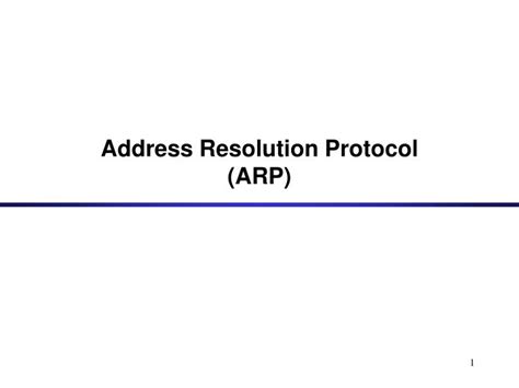 Ppt Address Resolution Protocol Arp Powerpoint Presentation Free