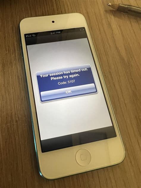 Can Someone Please Tell Me What Does This Error Mean R Ipod