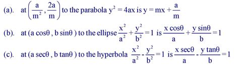 Conic Section Formula Formula In Maths
