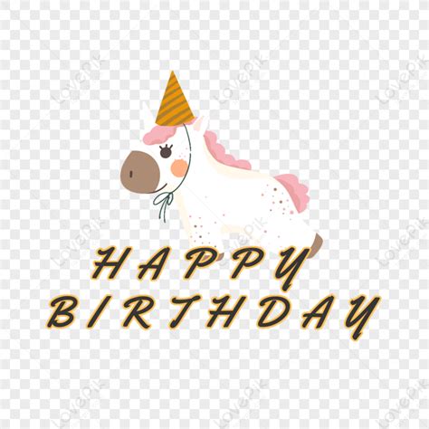 생일 일러스트 축하합니다 유니콘 인쇄 판타지 이상한 Png 일러스트 무료 다운로드 Lovepik