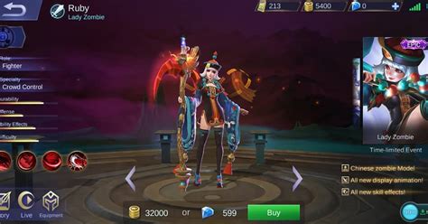 Ruby Lady Zombie Lucky Box R Mobilelegendsgame