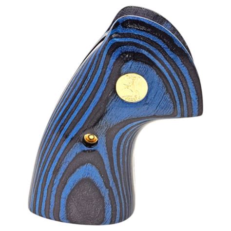 Blue Black Pakkawood Grips W 24k Gold For Colt Python And Anaconda Revolvers Ebay