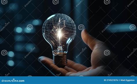 Glowing Bulb With Network Connection Concept Stock Illustration Illustration Of Organ Network