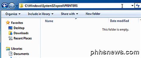 Slik tømmer du utskriftskøen i Windows no phhsnews com