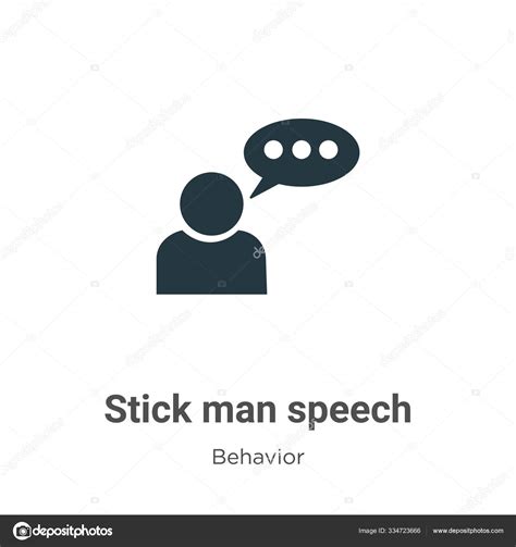 Stick Man Speech Vector Icon White Background Flat Vector Stick Stock Vector Image By ©digital