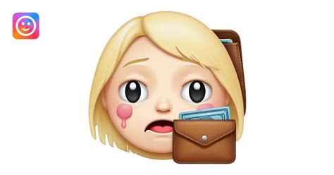 A Crying Face Emoji With An Empty Wallet Emoji Ai Emoji Generator