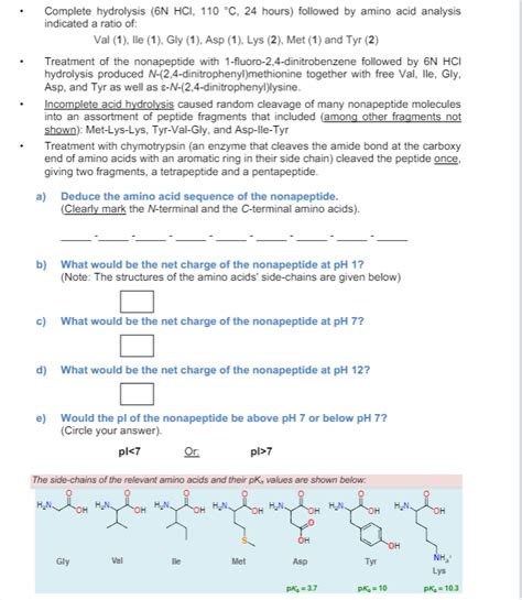 Solved Complete Hydrolysis 6n Hci 110 °c 24 Hours