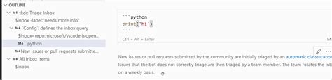 notebook outline is using characters outside of markdown headings