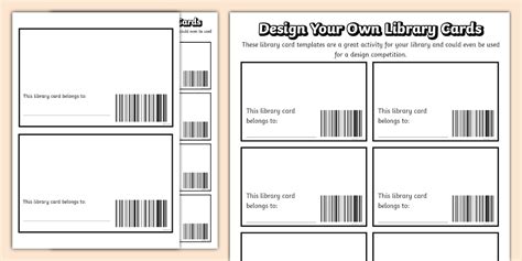 design a library card activity teacher made twinkl