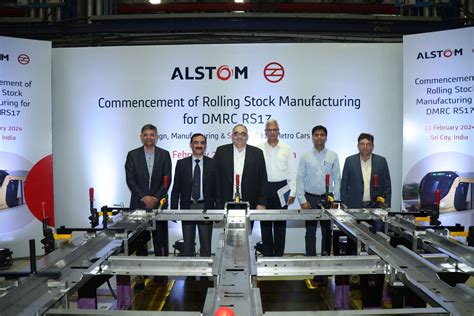 Alstom And Dmrc Dignitaries At The Start Of Rs Production Event At