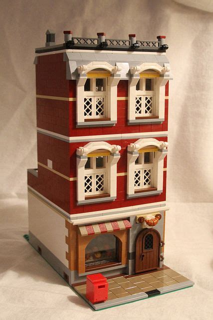 Lego Model Of Red Brick Building