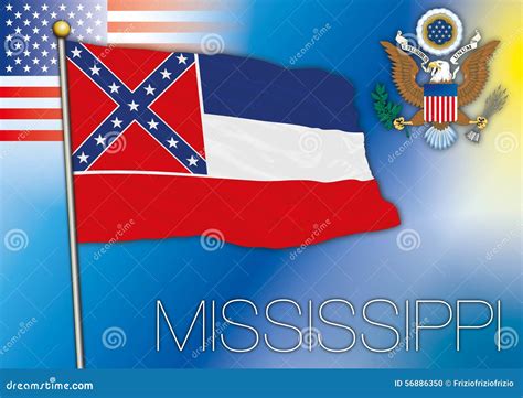 Mississippi Flag Us State Stock Illustration Illustration Of Borders