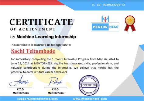 Sachi Teltumbade On Linkedin Internship Machinelearning